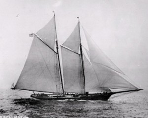 Famous Sailboat Under Sails, J Class Racing America’s Cup Race: